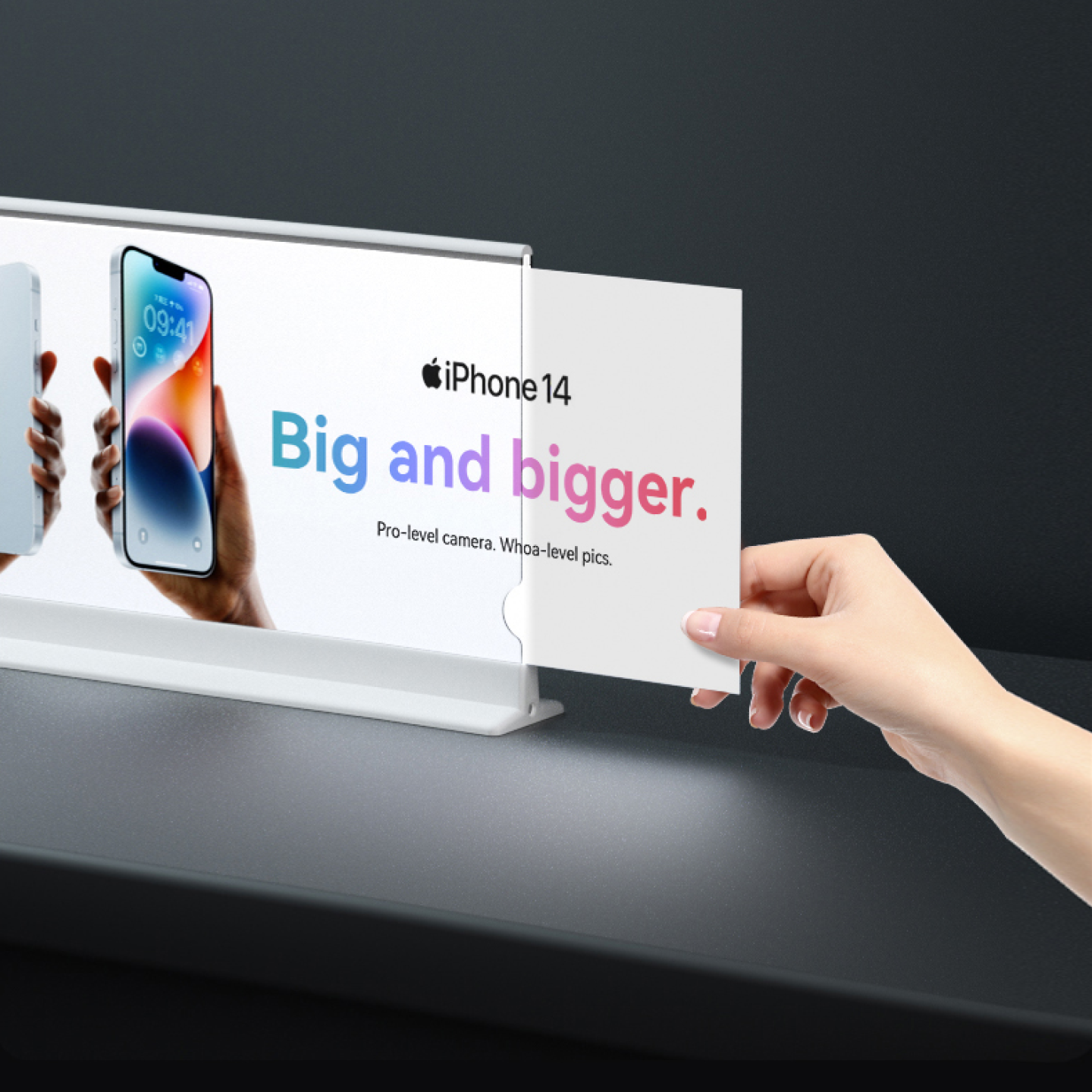 Desktop Slim Light Box (20" x 7") - Custom LED Light Box for Desktop Displays | 777Sign